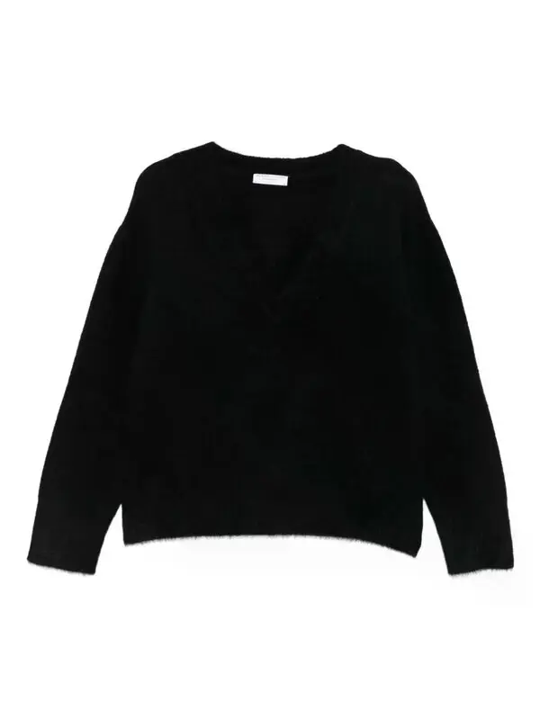 Majestic Filatures V-neck Long-sleeve Sweater