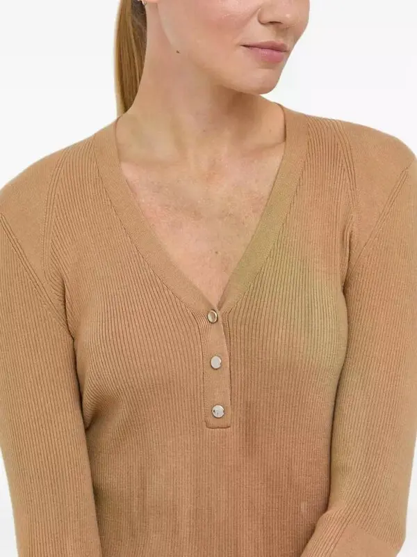 BOSS Ribbed V-neck Sweater