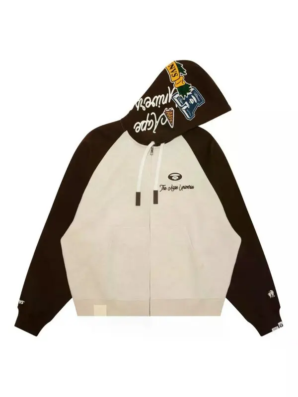 AAPE BY *A BATHING APE Varsity-patch Zip-up Hoodie