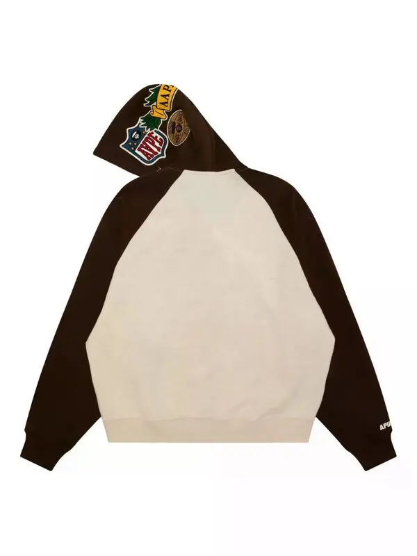 AAPE BY *A BATHING APE Varsity-patch Zip-up Hoodie