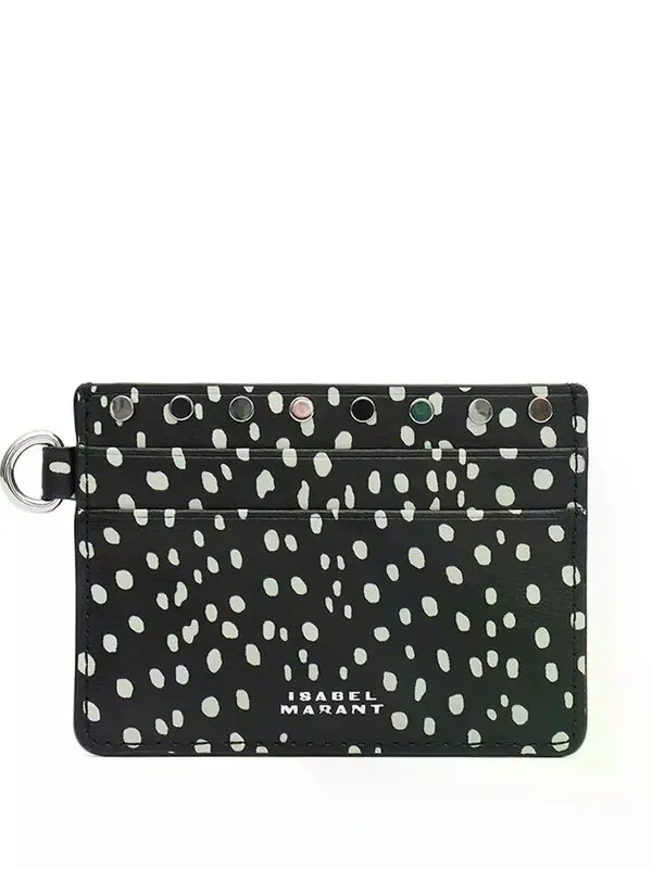 Isabel Marant Small Polka-dot Cardholder - Black