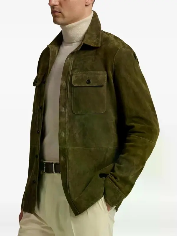 Ralph Lauren Purple Label Suede Button-fastening Shirt Jacket