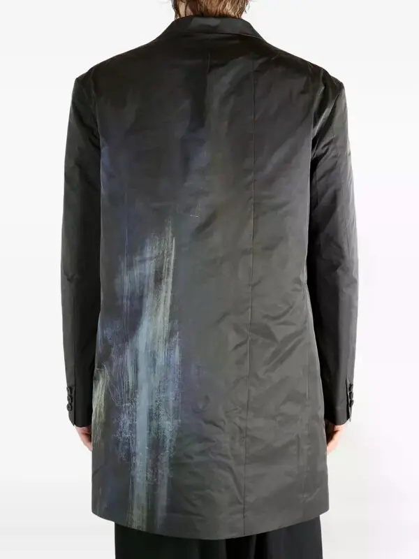 Yohji Yamamoto Abstract-print Single-breasted Jacket