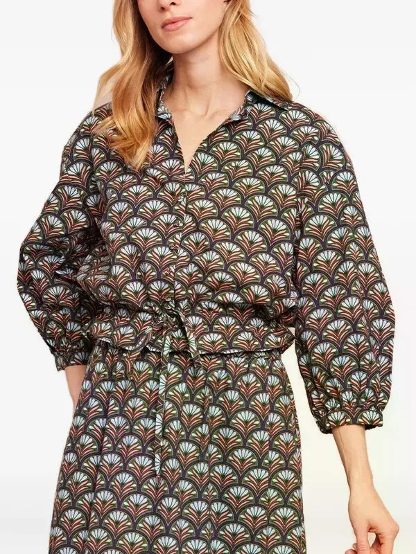 Cara Cara Hutton Shell-print Blouse