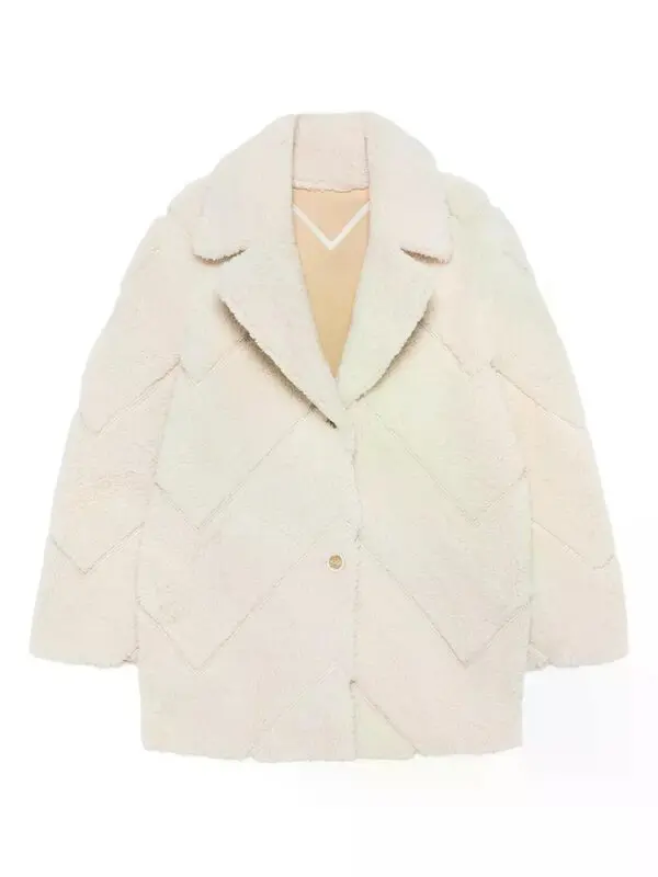 Off-White Chevron Shearling Jacket
