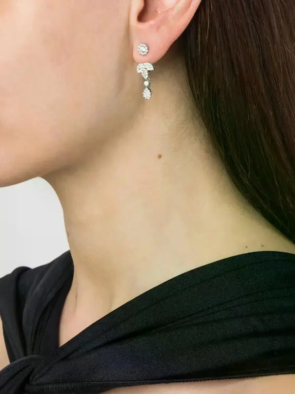 Yeprem 18kt White Gold Diamond Drop Earrings