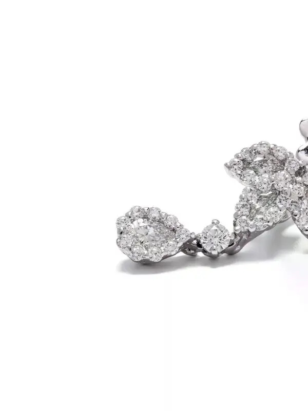 Yeprem 18kt White Gold Diamond Drop Earrings