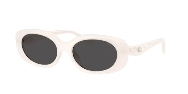 COACH Oval Frame Sunglasses - Grey Solid