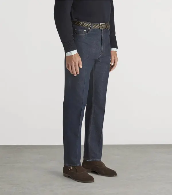 Dunhill Cotton-silk Straight Leg Jeans