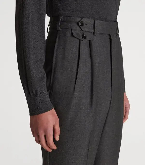 Dunhill Cashmere Double Pleated Trousers