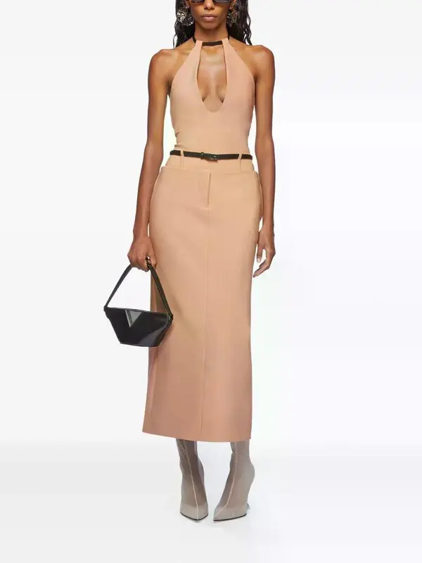 Attico Rear-slit Midi Skirt