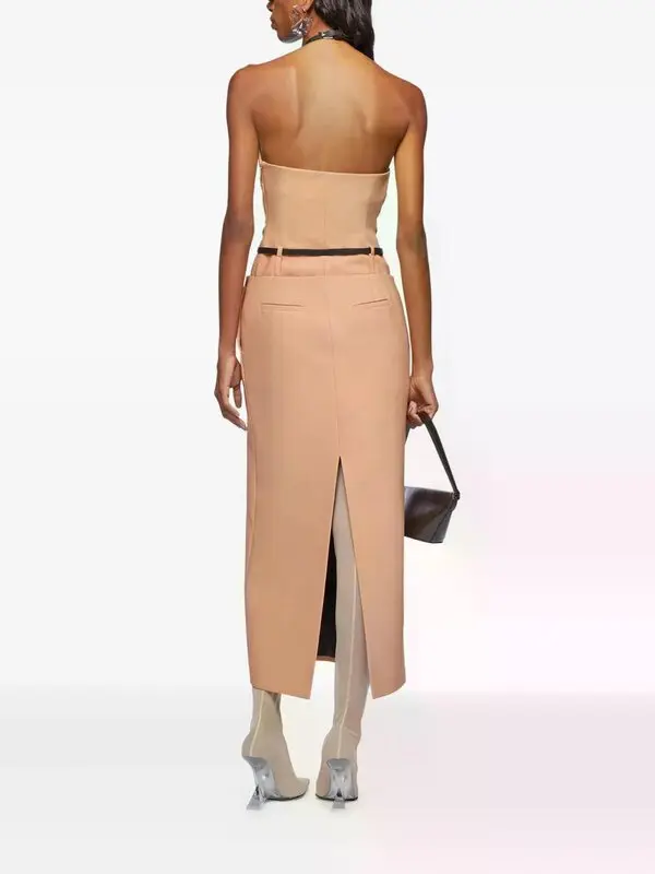 Attico Rear-slit Midi Skirt