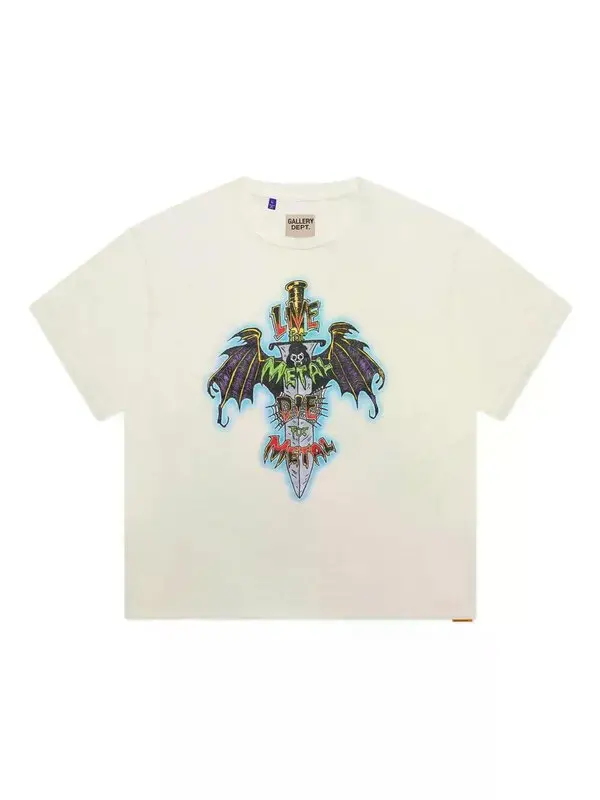 GALLERY DEPT. Live For Metal Cotton T-shirt - White