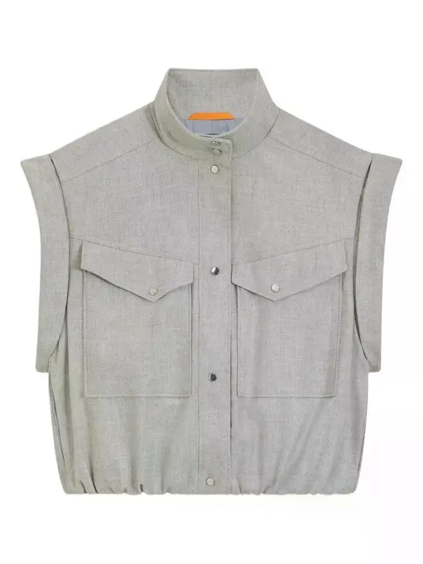 BOSS Pocket-detail Sleeveless Gilet