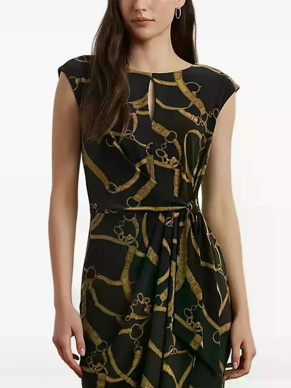Ralph Lauren Belt-pattern Midi Dress