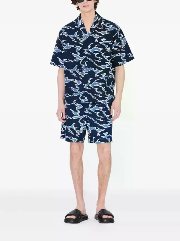 Kenzo Wave-print Short-sleeve Shirt