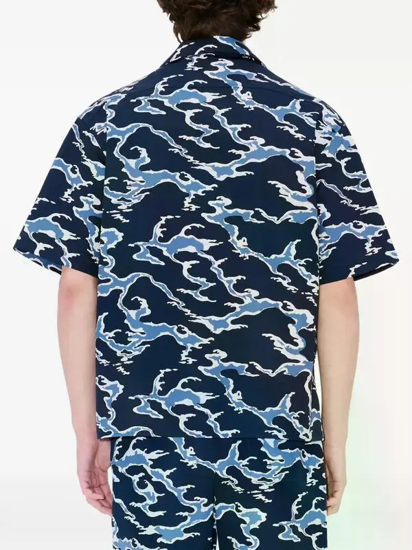 Kenzo Wave-print Short-sleeve Shirt