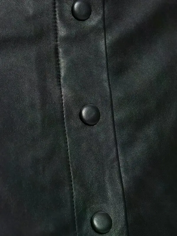 Munthe Locus Leather A-line Skirt