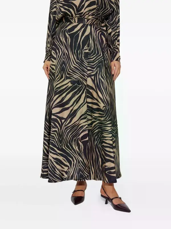 Munthe Zebra-print Wrap Skirt