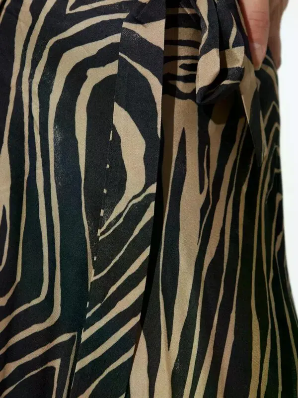 Munthe Zebra-print Wrap Skirt