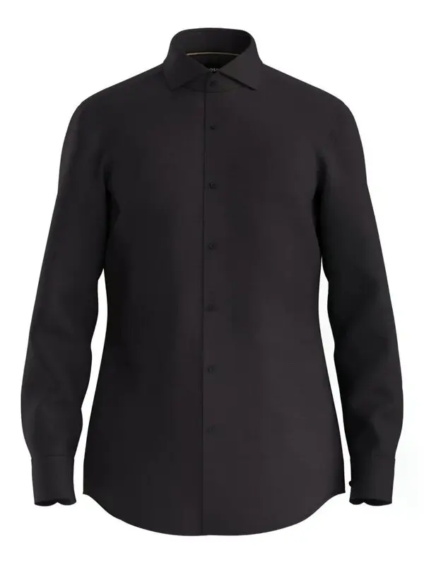 BOSS Long-sleeve Button-fastening Shirt - Black