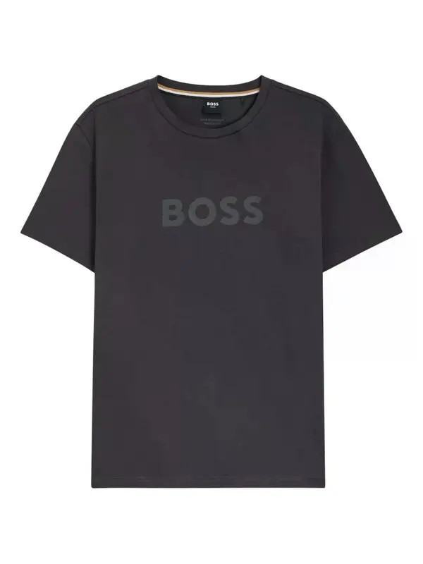 BOSS Logo-print Crew-neck T-shirt - Black