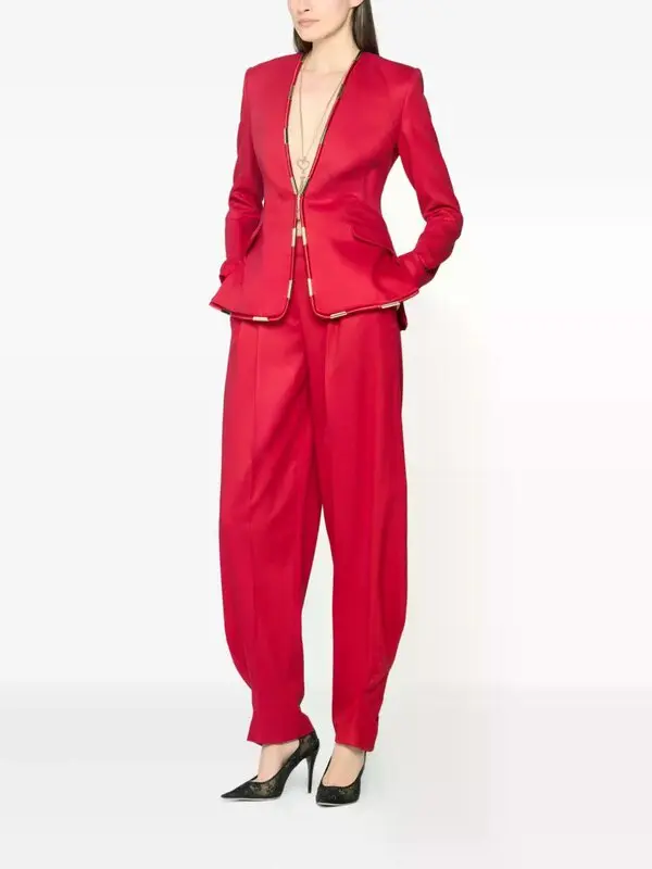 GENNY Pleated Trousers - Red