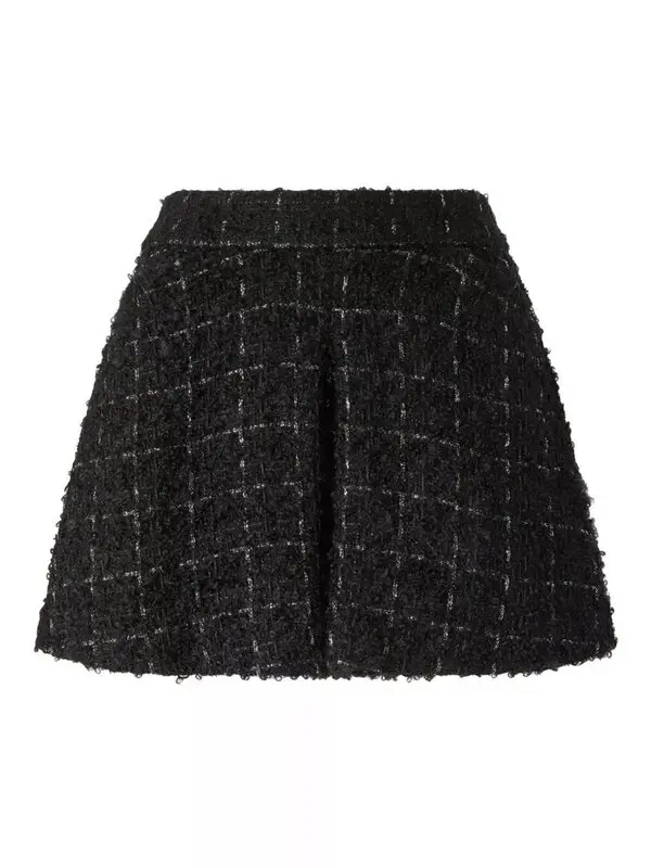 GENNY Pleated Tweed Shorts