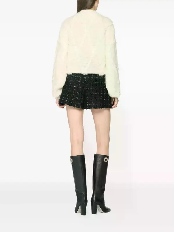 GENNY Pleated Tweed Shorts