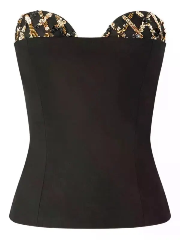 GENNY Embellished Strapless Top