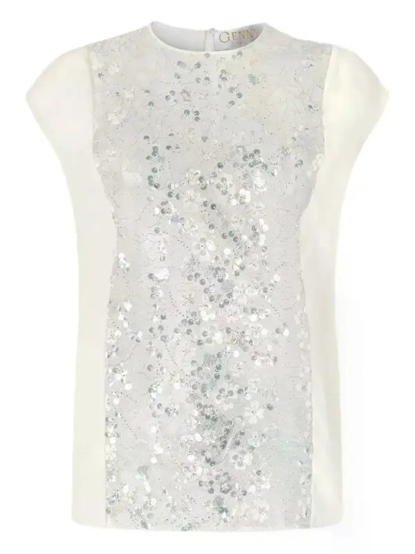 GENNY Sequin-embellished Sleeveless Top