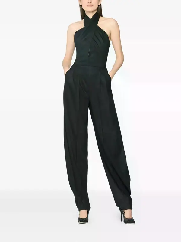 GENNY Halter-neck Pleated Jumpsuit