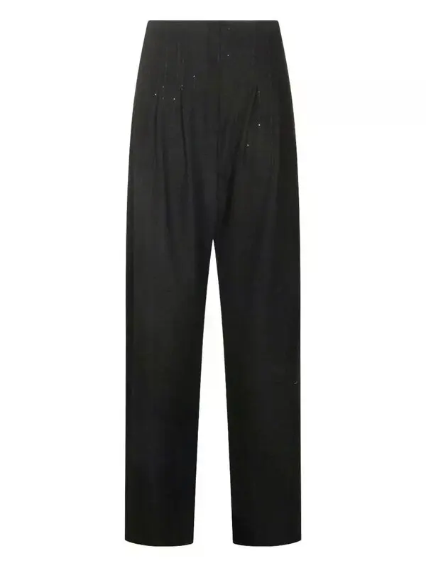 NISSA Pleated Pinstriped Trousers