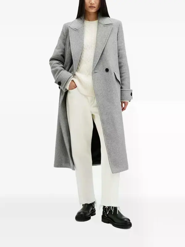 ALLSAINTS Double-breasted Notched-lapel Coat