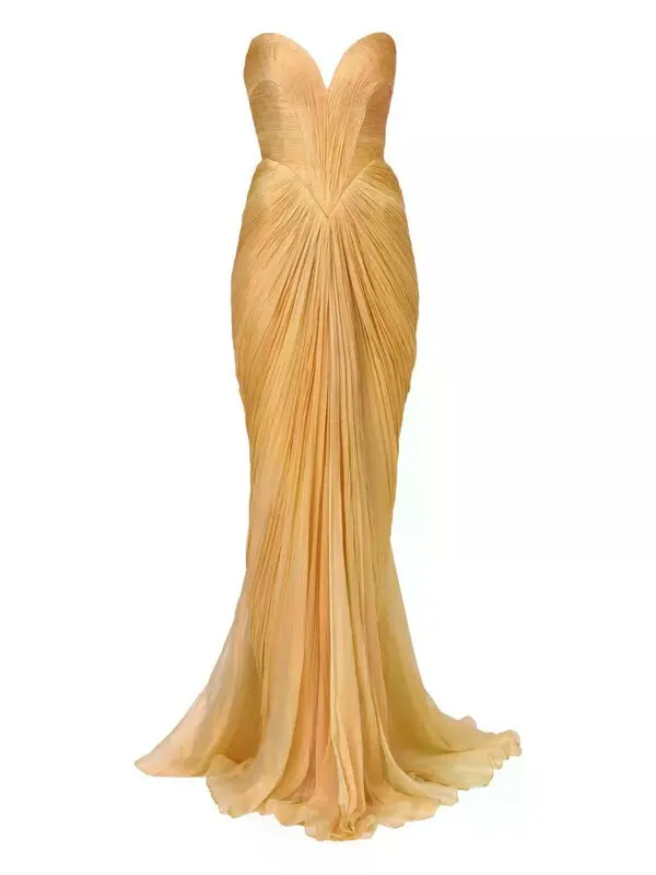 IRIS SERBAN Christina Strapless Gown