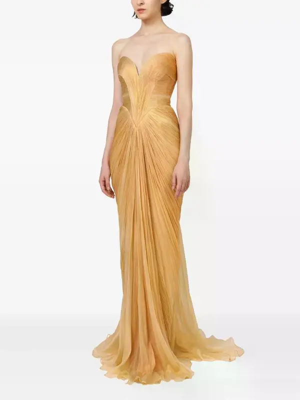 IRIS SERBAN Christina Strapless Gown