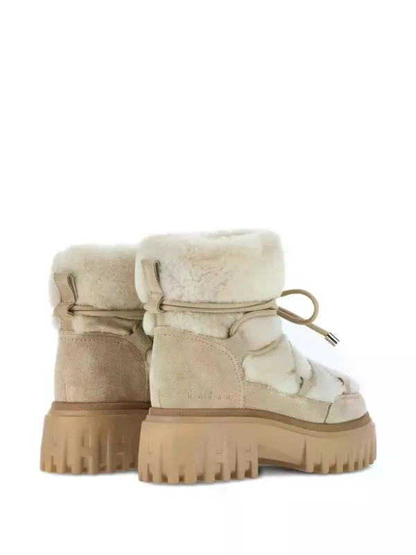 Hogan Shearling-trim Ankle Boots