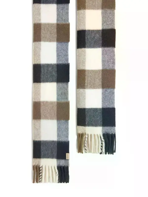 Woolrich Checked-pattern Wool Scarf