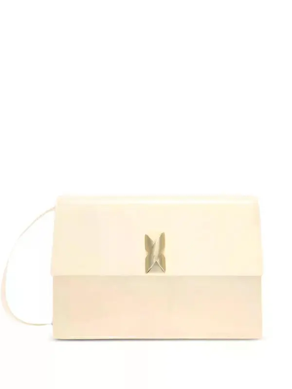 GENNY Leather Flap Clutch - Neutrals