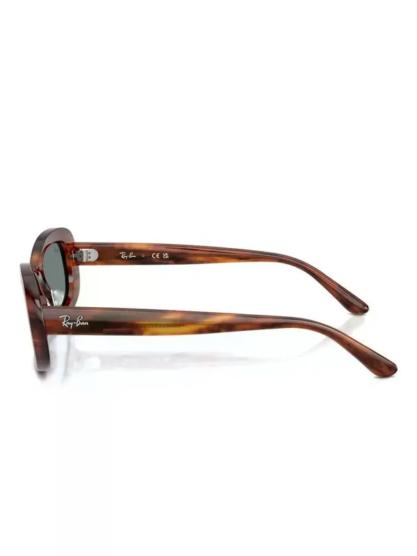 Ray-ban Oval-frame Sunglasses - Brown