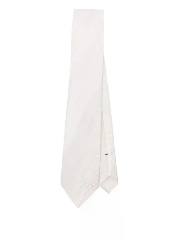 TOM FORD Pointed-tip Silk Neck Tie - Neutrals