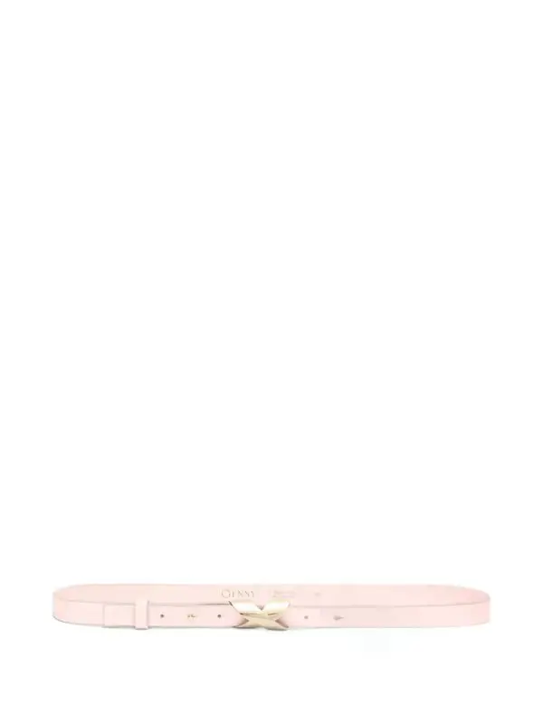 GENNY X-buckle Nappa Leather Belt - Pink