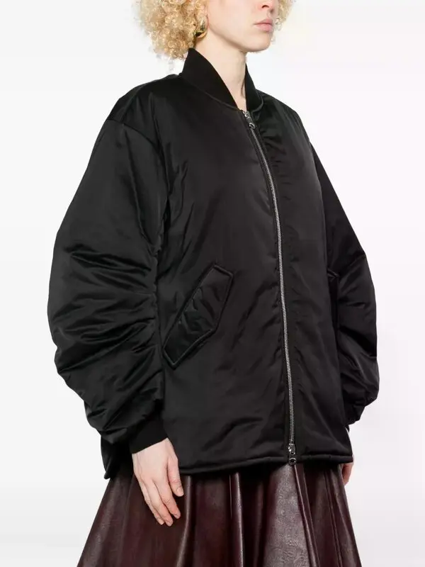 LEMPELIUS Puffed-sleeve Bomber Jacket