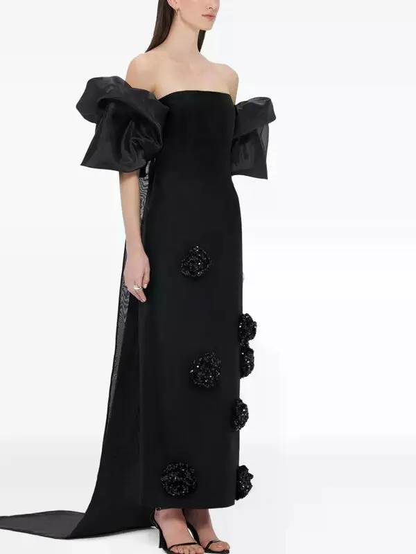LEO LIN Zayna Puff-sleeve Gown