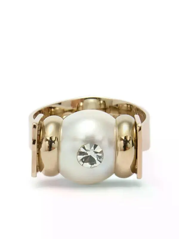 GENNY Faux-pearl Fashion Ring - Gold