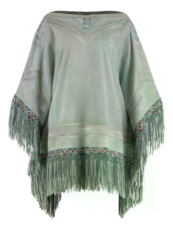 Etro Beaded Fringe Poncho