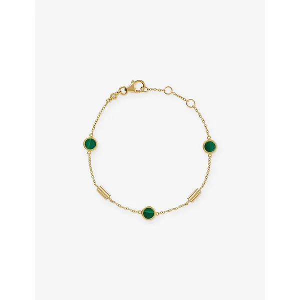 Astley Clarke Stilla Malachite Bracelet - Yellow Gold Vermeil