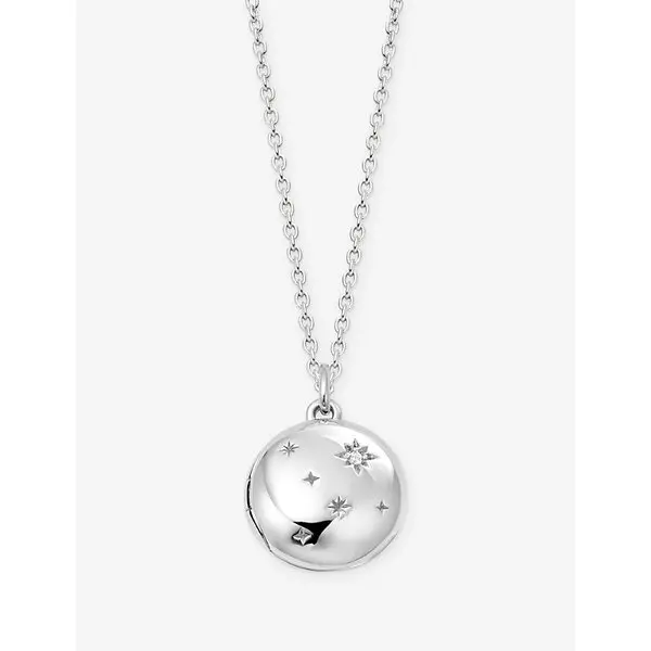 Astley Clarke Tiny Star Locket Necklace - Sterling Silver