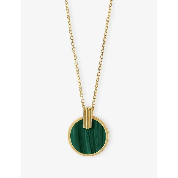 Astley Clarke Stilla Malachite Pendant Necklace - Yellow Gold Vermeil
