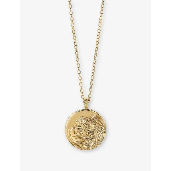 Astley Clarke Terra Rose Locket Necklace - Yellow Gold Vermeil